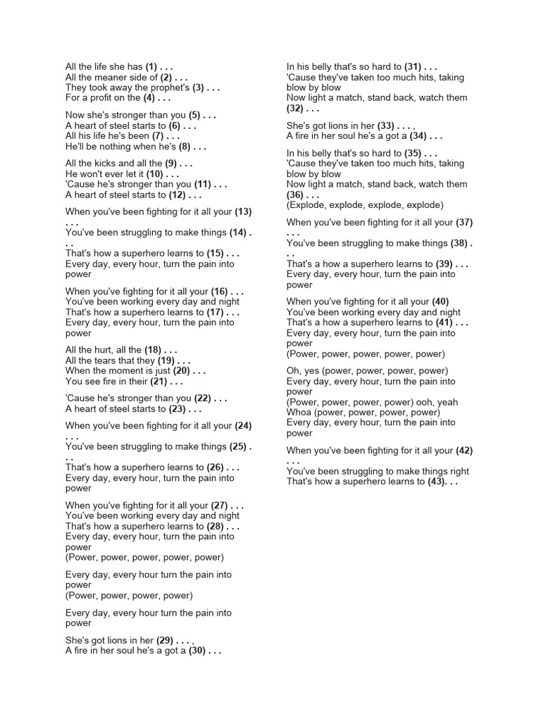 Superheros by The Script | PDF