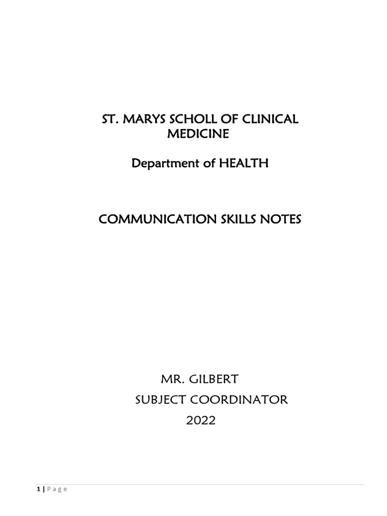 Comm Skills Notes | PDF | Communication | Interpersonal Communication