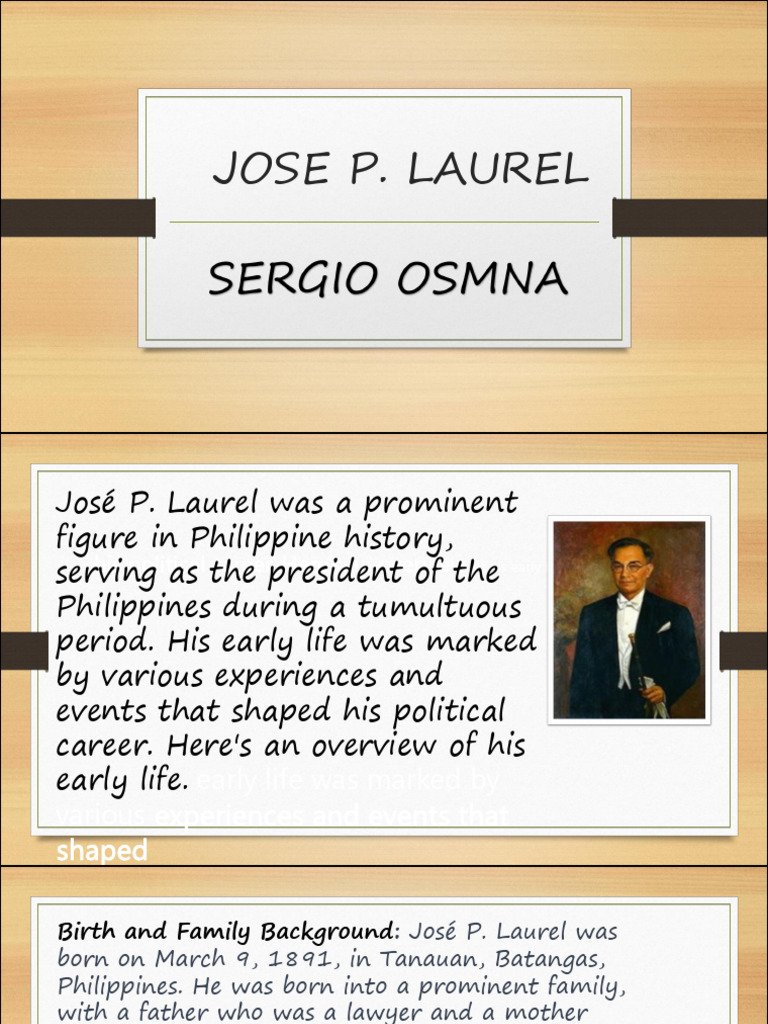 Jose P. Laurel and Sergio Osmena | PDF | Philippines | President Of The Philippines
