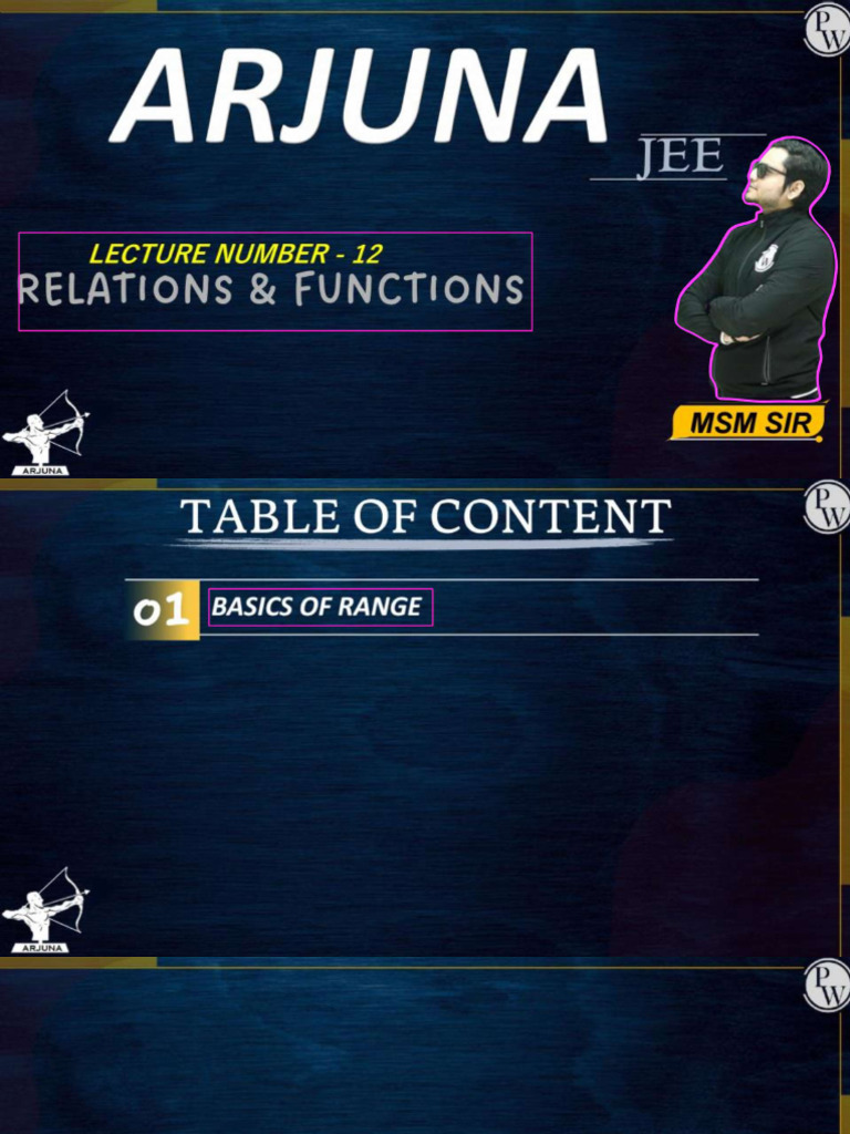 Relation and Function 12 - Class Notes | PDF