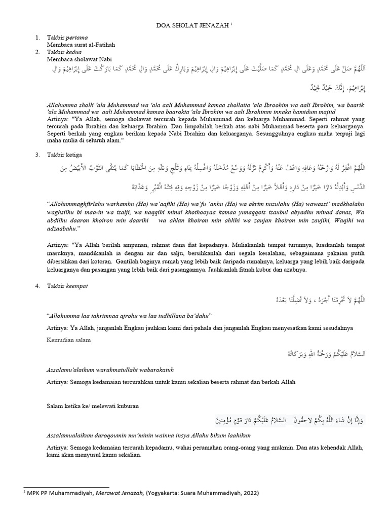 Doa Sholat Jenazah | PDF