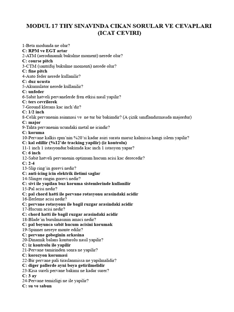 Modul 17 Soru Ve Cevaplari | PDF