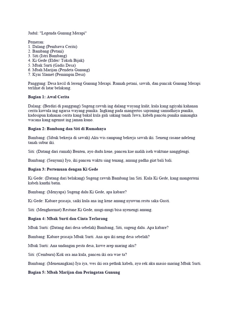 Naskah Gunung Merapi | PDF