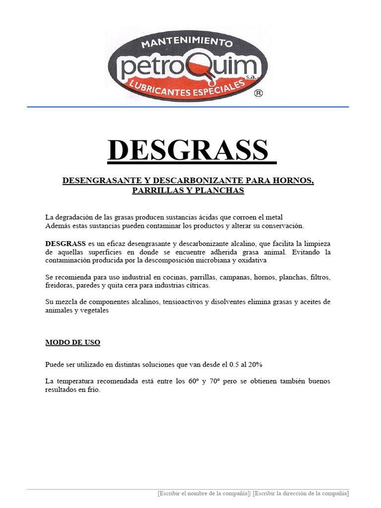 Desgrass Tec | PDF