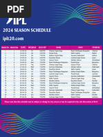 IPL 2024 Match Schedule and Venues | PDF | Professional Sports Leagues ...