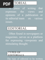 Types of Editorial Writing | PDF | Persuasion | Philosophical Theories