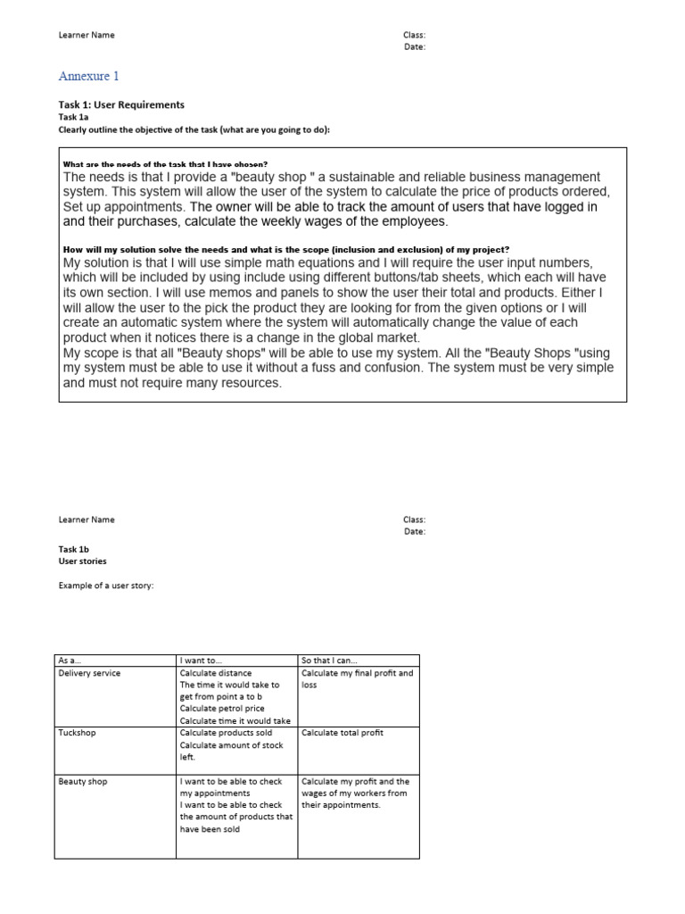 GR 10 PAT IT Annexure Task 1 - 2023 Eng23 | PDF | User (Computing) | Password