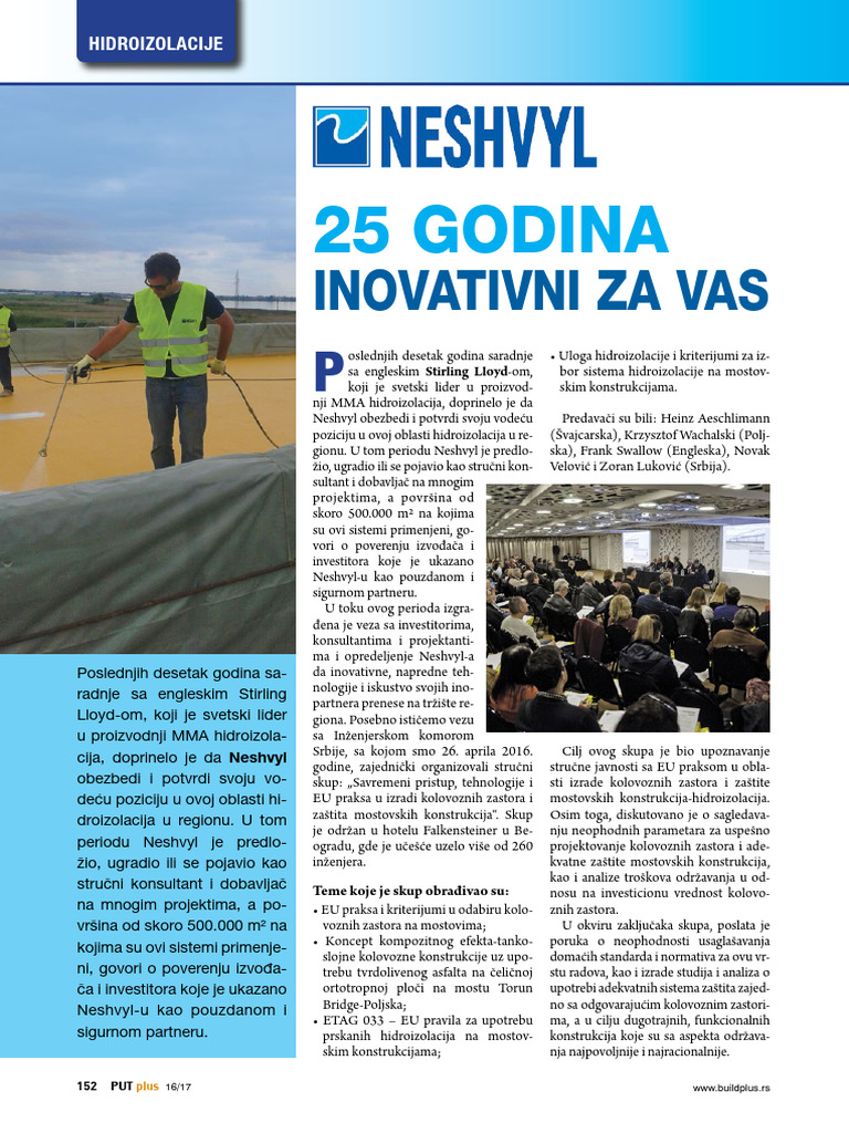 Rekonstrukcija Trebaljevo Hidroizolacija | PDF