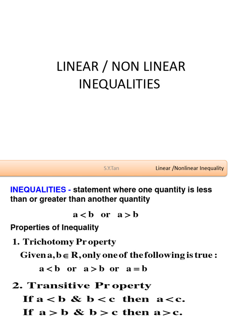 03 Linear Nonlinear Inequalities | PDF | Inequality (Mathematics ...