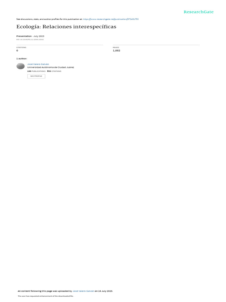 Ecologa Relacionesinterespecficas | PDF | Interacciones biológicas ...