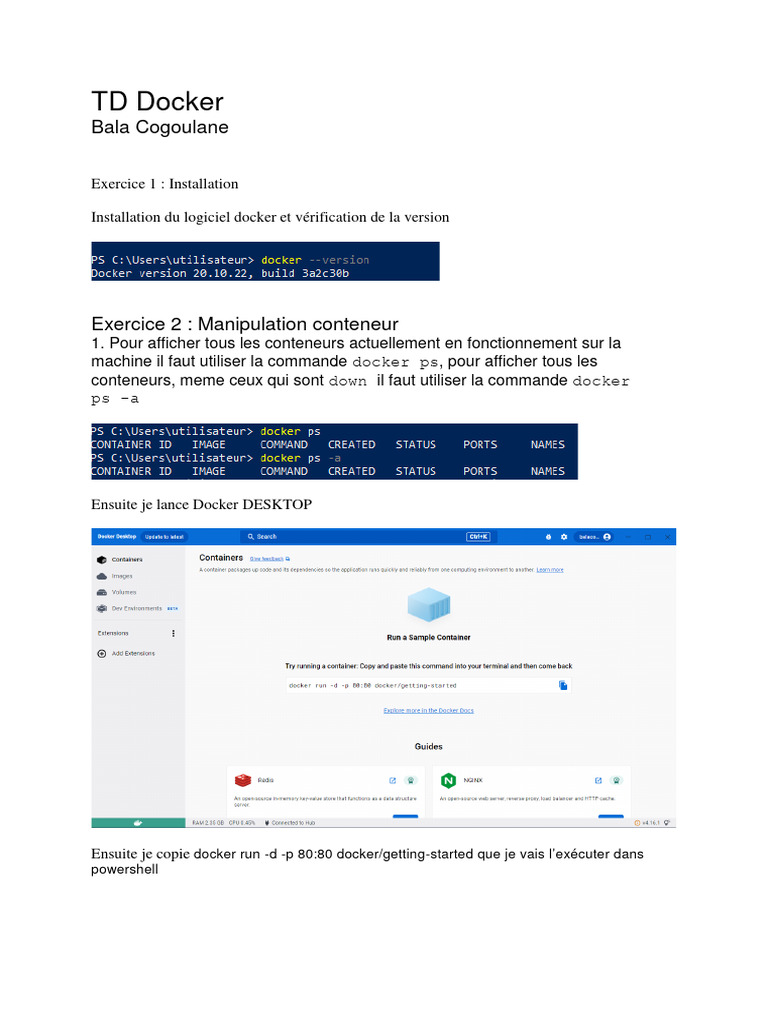 TD Docker | PDF | Logiciel utilitaire | Génie logiciel
