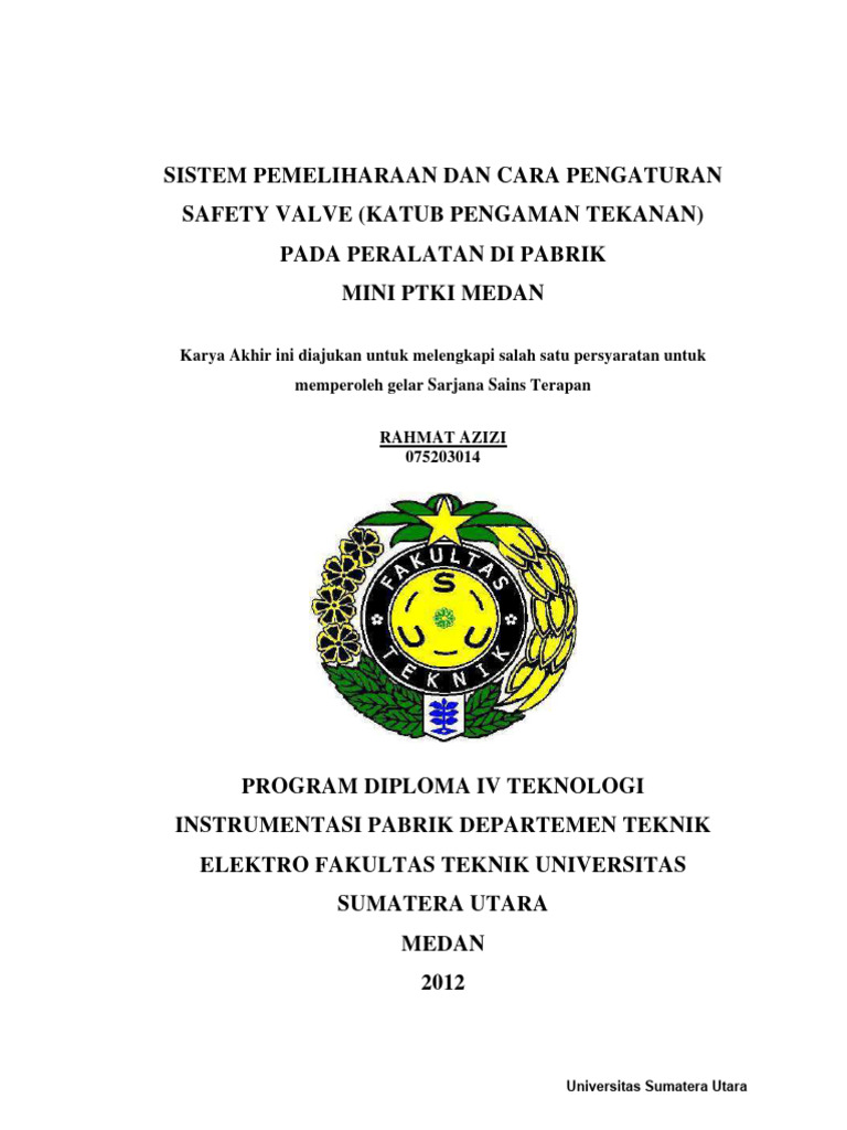 (123dok - Com) Sistem Pemeliharaan Dan Cara Pengaturan Safety Valve ...