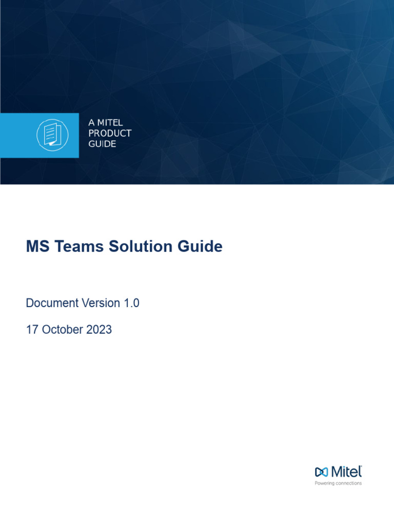 MS Team Solution Guide | PDF | Mobile App | Application Software