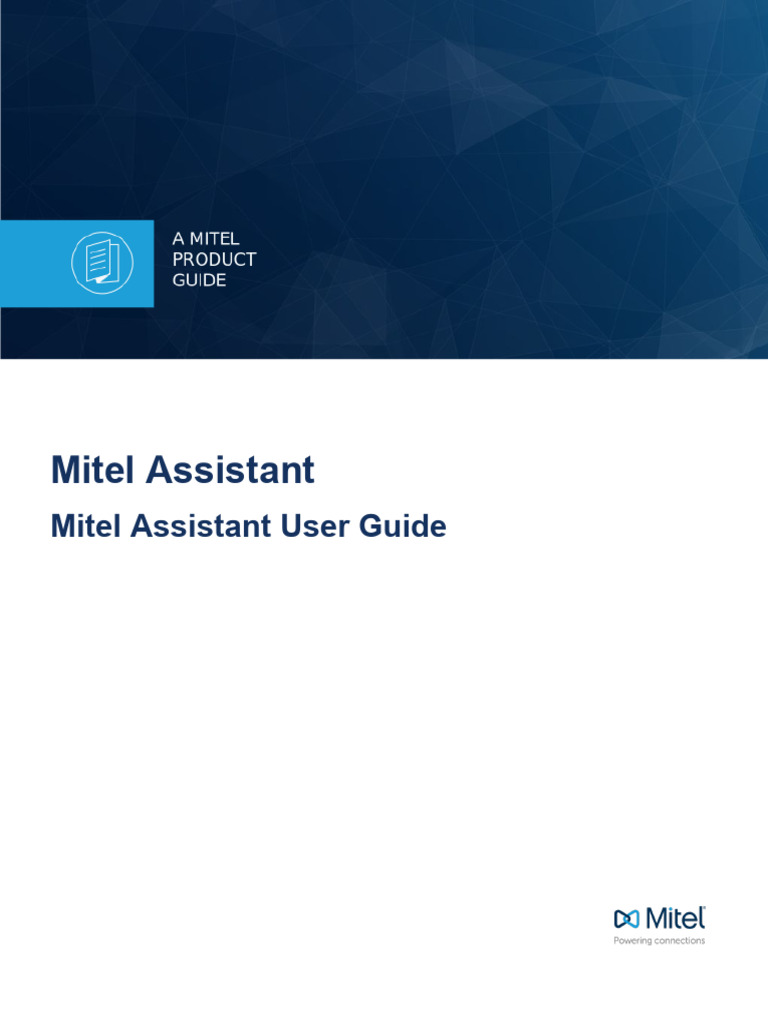 Mitel Assistant NL | Download Free PDF | Trademark | Application Software