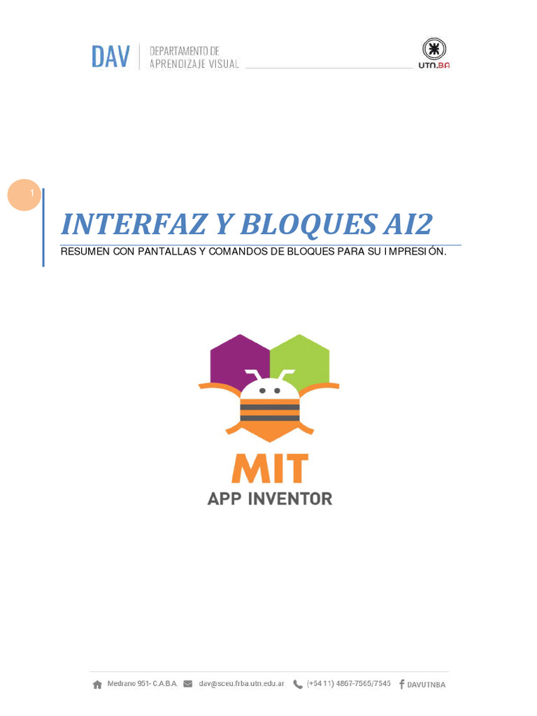 00interfaz y Bloques AI2 | PDF | Cadena (informática) | Informática