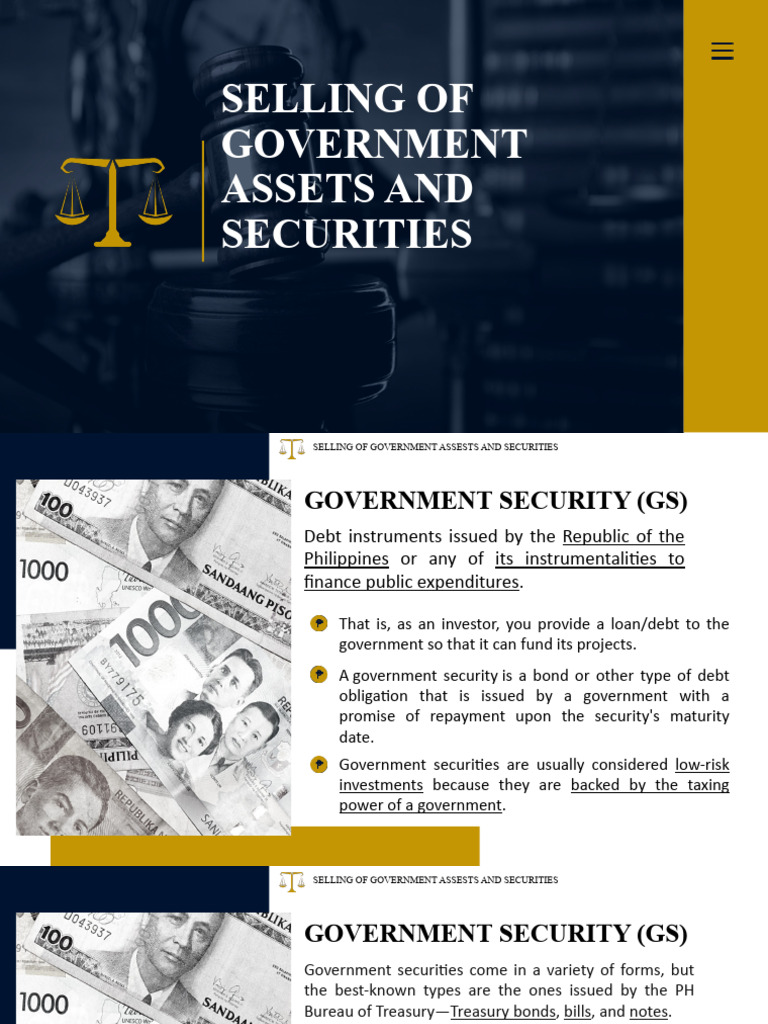 Government Securities Selling Guide | PDF | United States Treasury ...