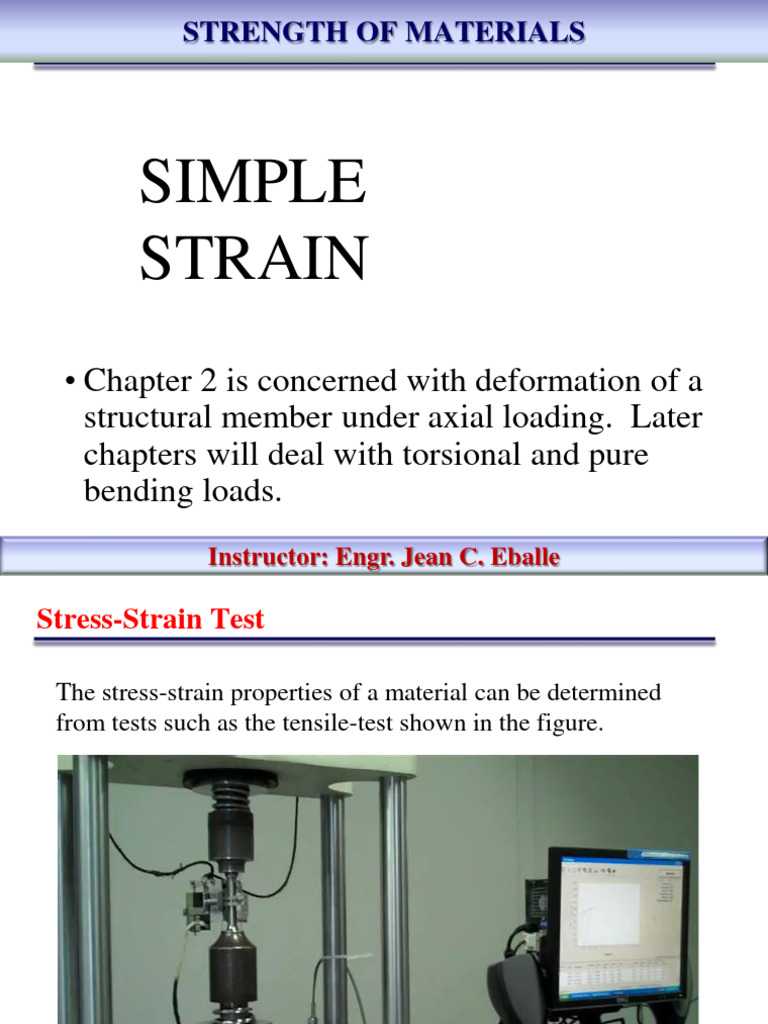 Chapter 2 Simple Strain Lec 2024 B | PDF | Deformation (Engineering ...