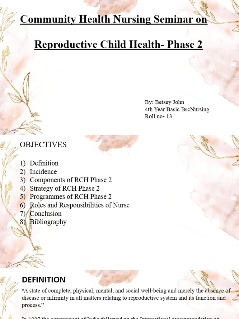 RCH - Ii | PDF | Maternal Death | Childbirth