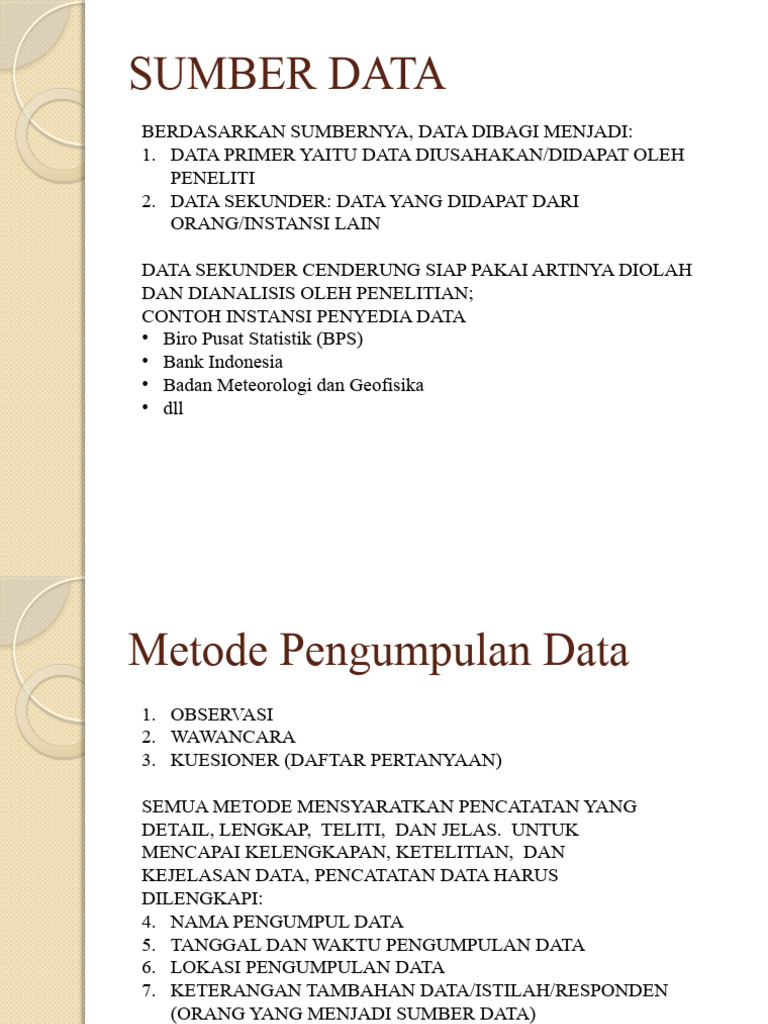 Teknik Pengumpulan Data | PDF