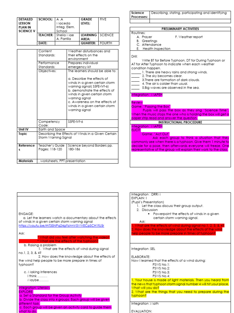 LP DRRM | PDF | Tropical Cyclones | Learning