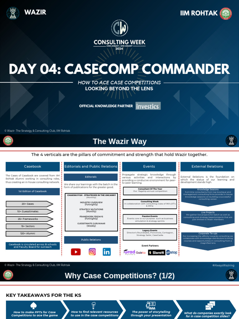 KNOWLEDGE SESSION - Casecomp Commander | PDF | Risk | Strategic Management