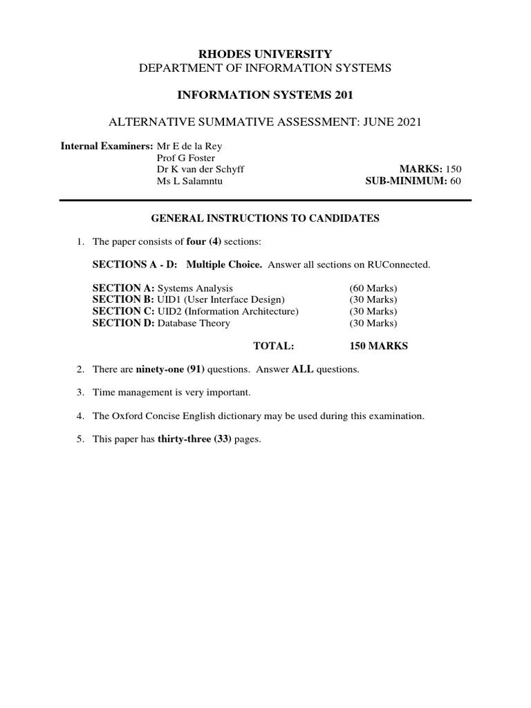 IS201 June 2021 Alternative Summative Assessment | PDF | Usability ...