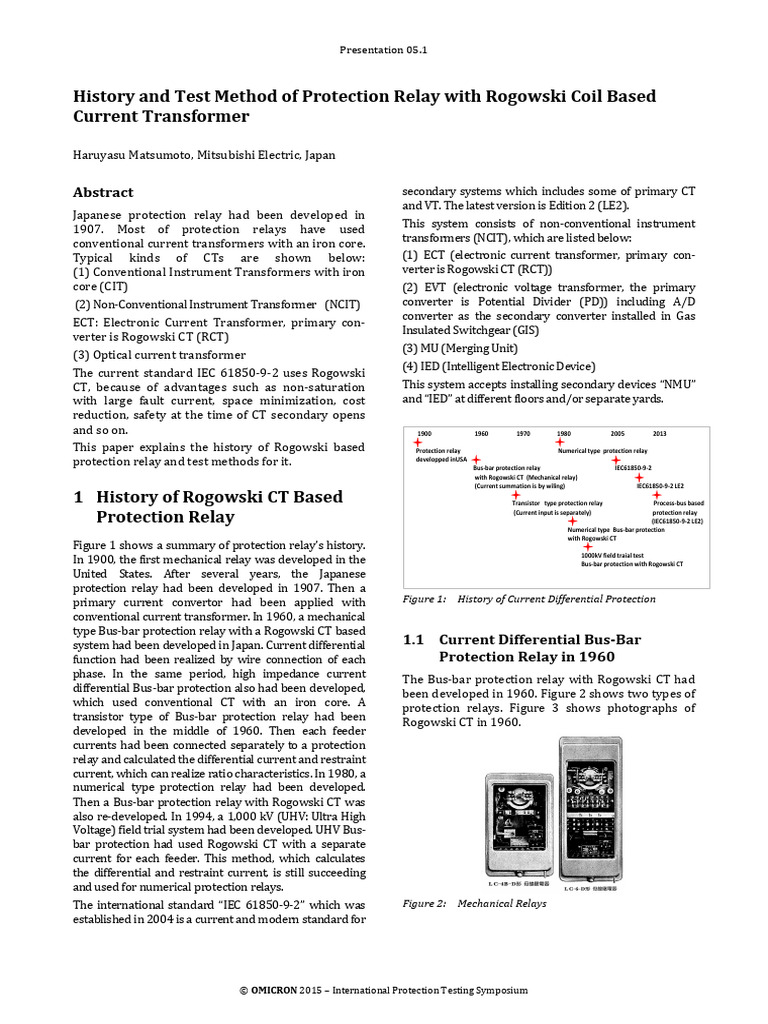 Test Method of Protection Relay With Rogowski Coil Based CT Paper IPTS ...