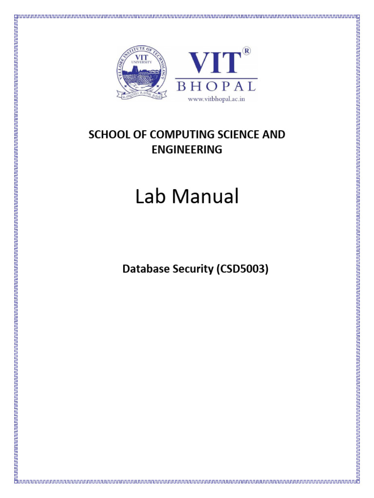 Database Security Lab Manual | PDF | Encryption | Information Security