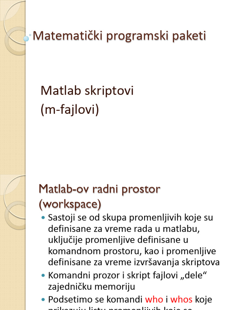 4 I 5 Cas PPUM - Matlab Skriptovi | PDF