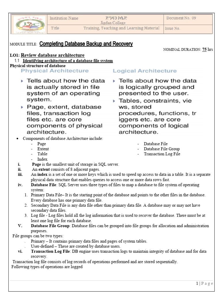 Complet DB Backup and Recovery | PDF | Backup | Databases