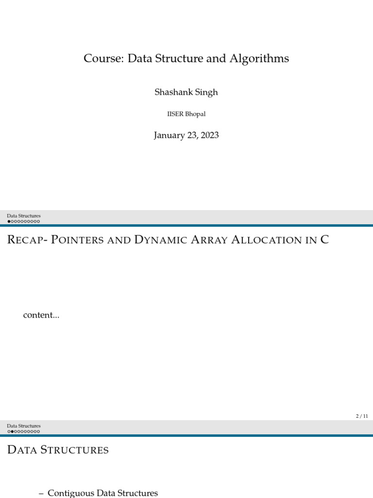 Dsa Lec3 | Download Free PDF | Pointer (Computer Programming) | Algorithms And Data Structures