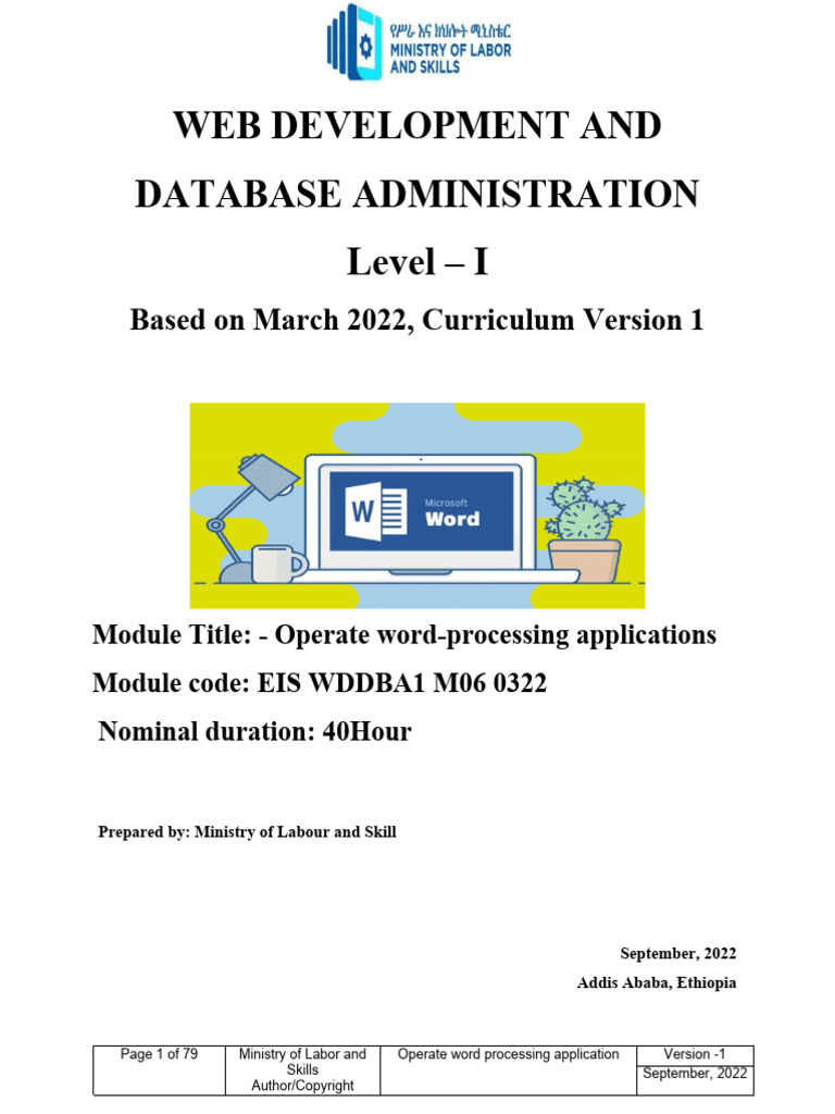 M06-Operate Word Processing Application | PDF | Word Processor | Memorandum
