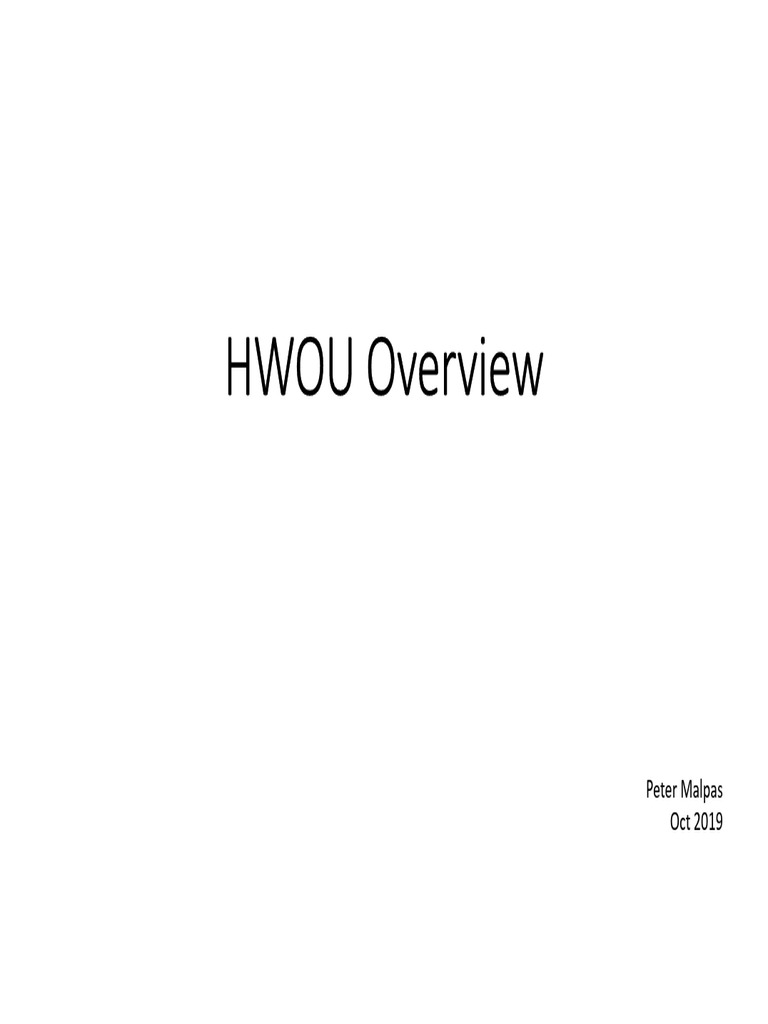 HWU Overview | PDF | Elevator | Pipe (Fluid Conveyance)