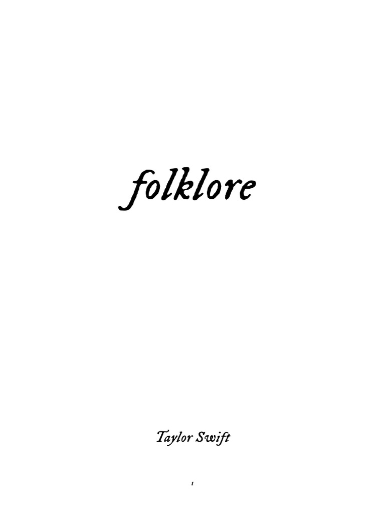 Folklore and Evermore Def. 2 | PDF