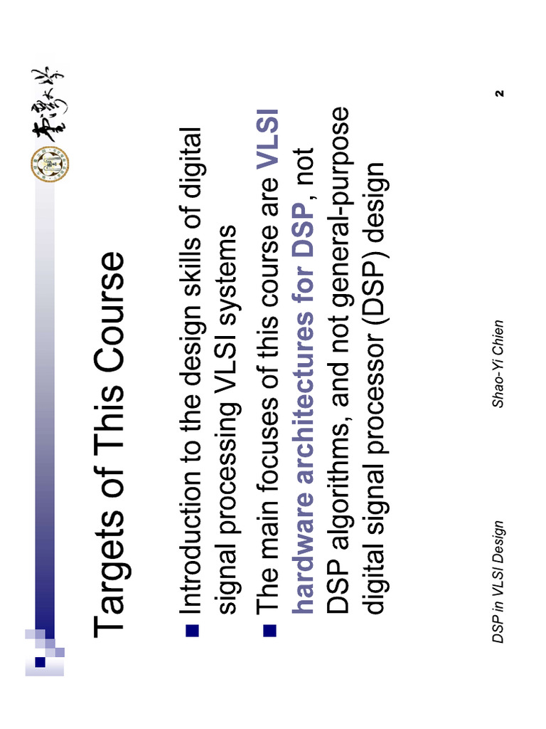 DSP in Vlsi 02 | PDF