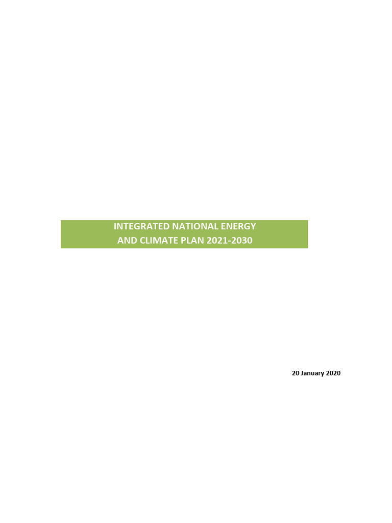 Integrated National Energy and Climate Plan 2021-2030 | PDF | Climate ...