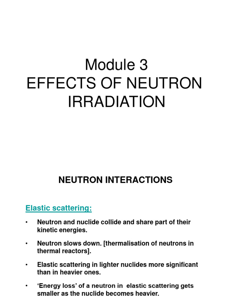 Part 3 - Irradiation Effects (MS8 - Saroja Saibaba) | PDF | Creep ...