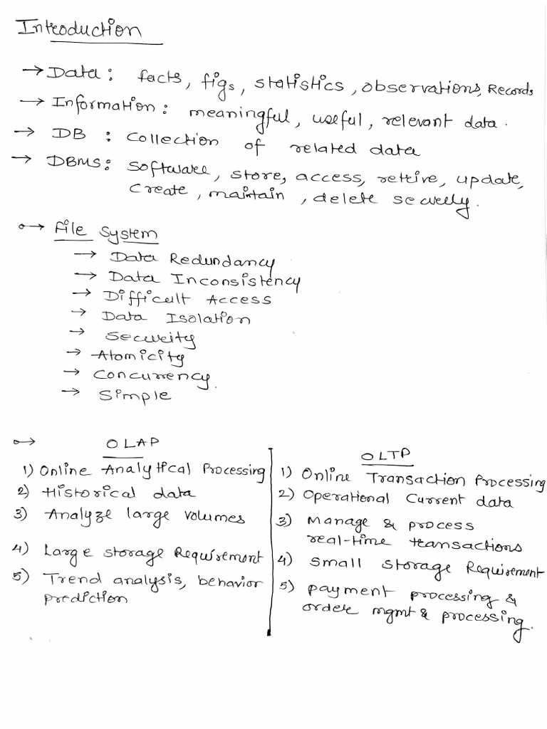 Dbms Notes | PDF