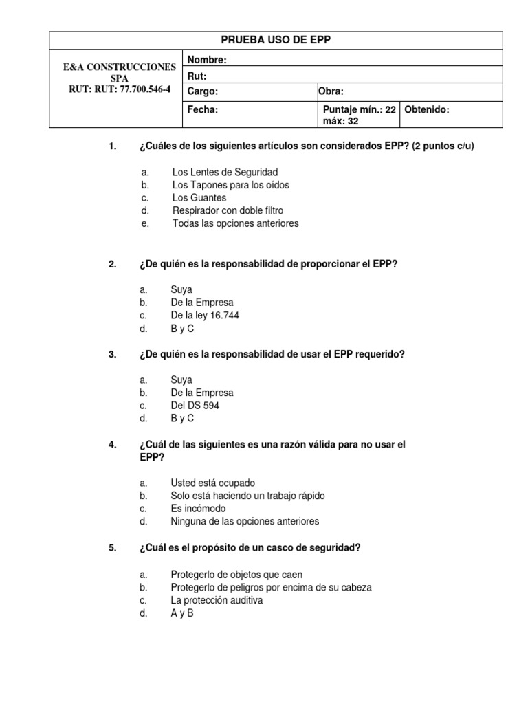 Examen-Uso-de-Epp (3) | PDF