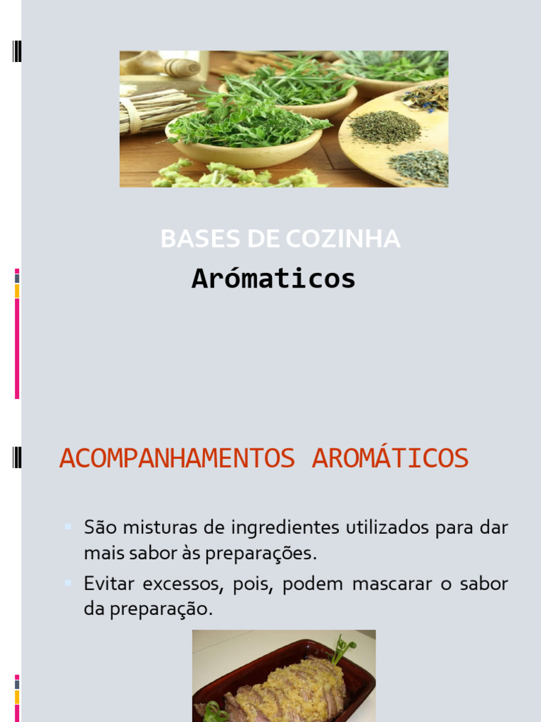 Bases de Cozinha - Aromáticos | PDF | Alimentos | Comidas e bebidas