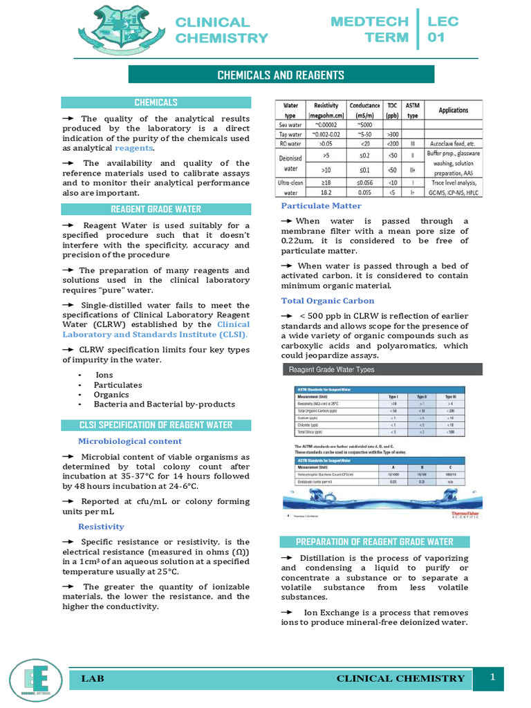CC - Week 1 (Lec) 2 | PDF | Reagent | Chemical Substances
