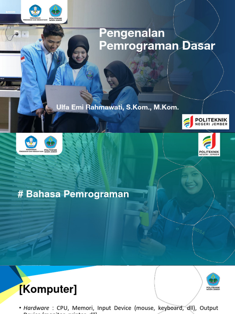 Pengenalan Bahasa Pemrograman | PDF | Komputer | Teknologi & Rekayasa