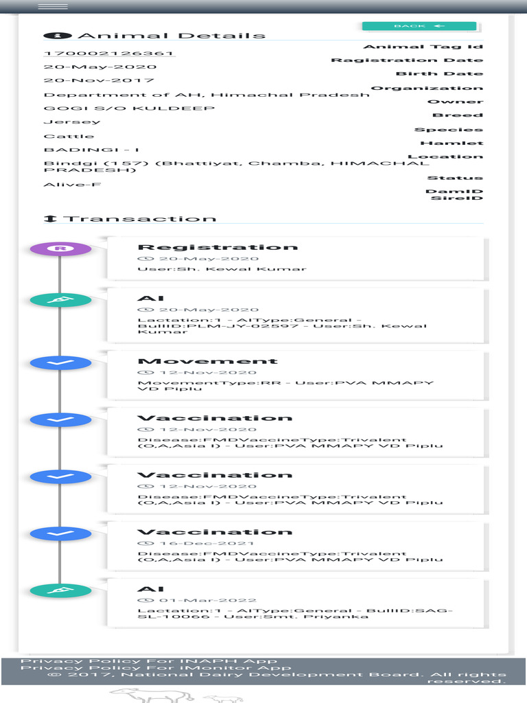 Animal Status - INAPH | PDF