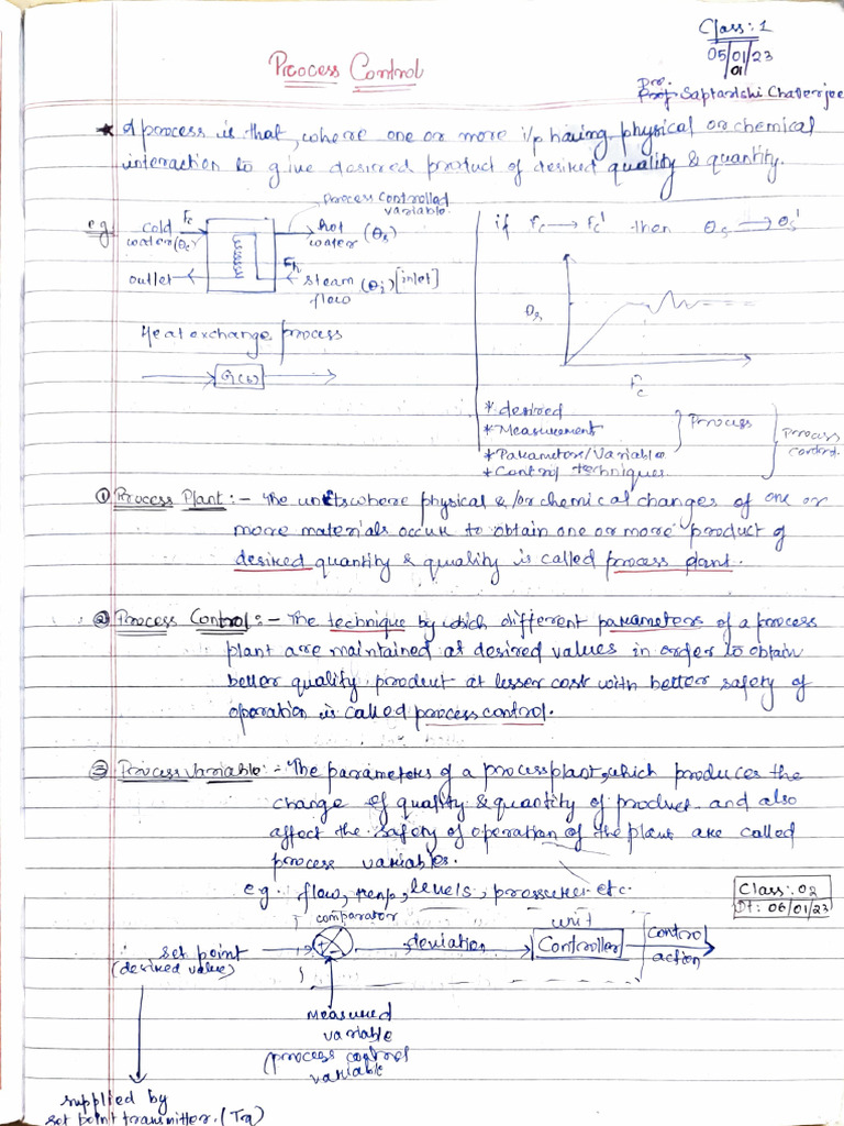 Process Control Notes | PDF