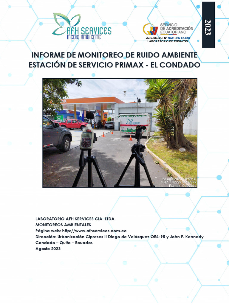 Informe de Monitoreo de Ruido Ambiente CAMSLOG PRIMAX EL CONDADO AGO23 V1-Signed | PDF ...
