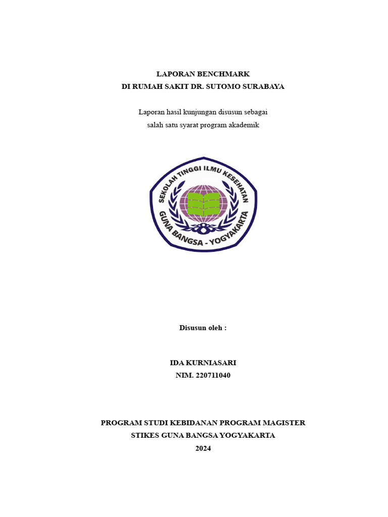Laporan Benchmark RS Dr. Sutomo Surabaya | PDF | Bisnis | Ilmu Sosial
