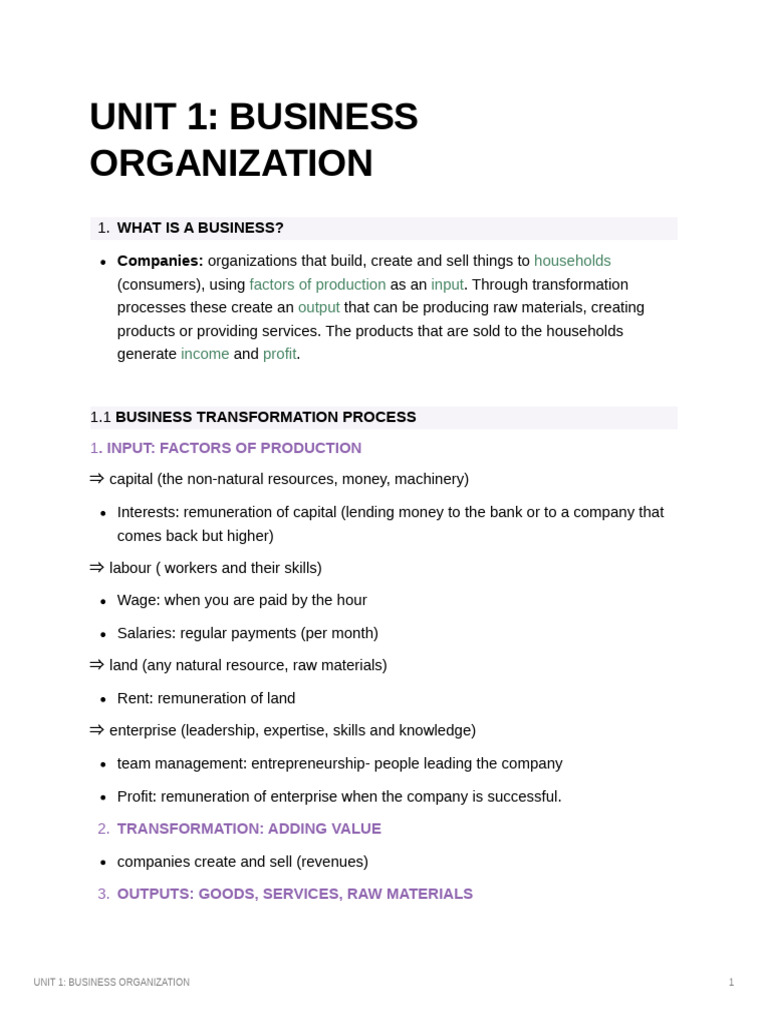 Unit 1: Business Organazations | PDF | Franchising | Taxes