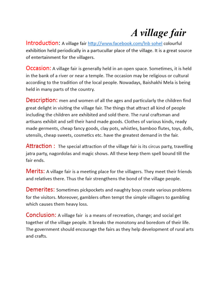 A Village Fair: Description | PDF