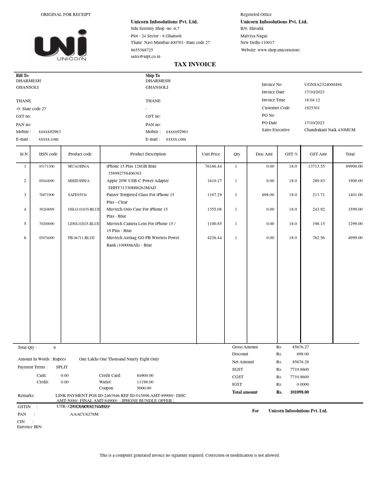 15 Plus Invoice | PDF | Invoice | Service Industries