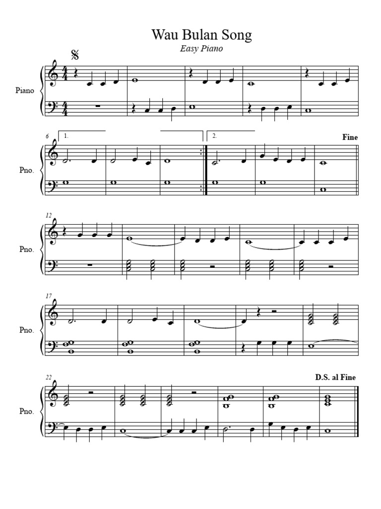 Wau Bulan Song | PDF